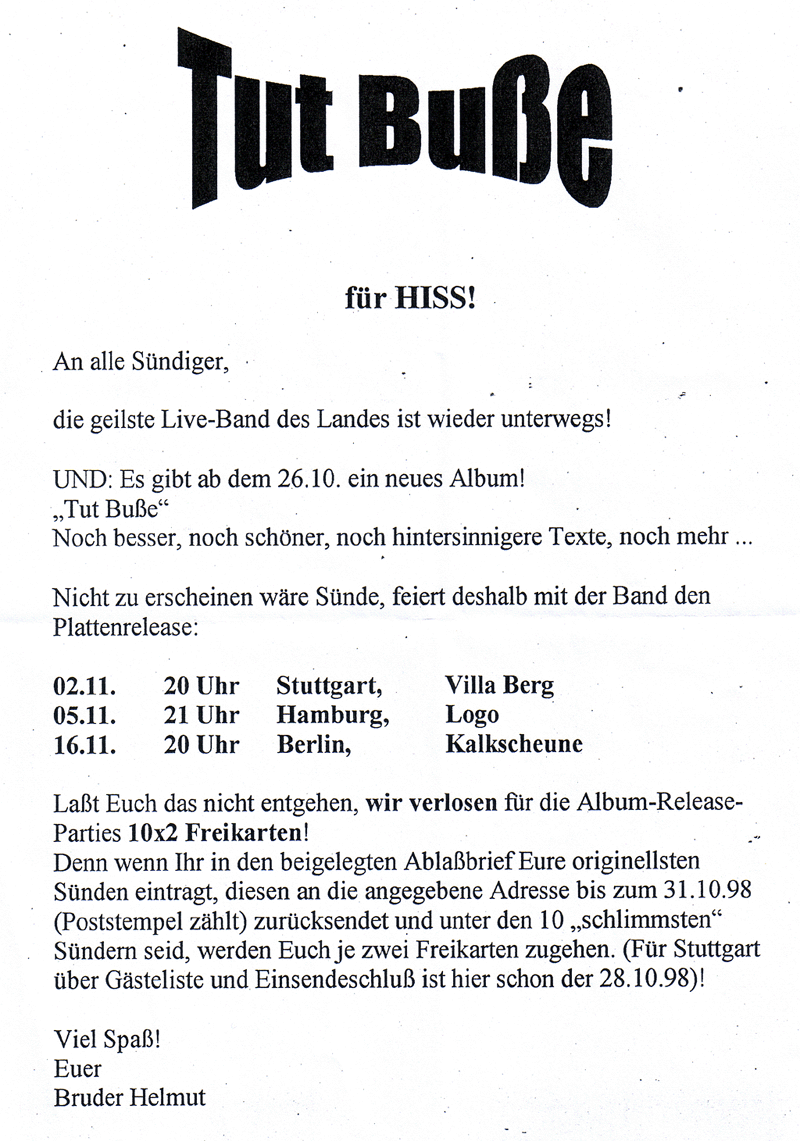 HISS-fans Archiv